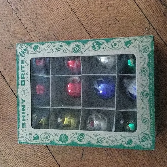 Shiny Brite | Holiday | Vintage Mini Indentshiny Brite Setof 2 6 With ...